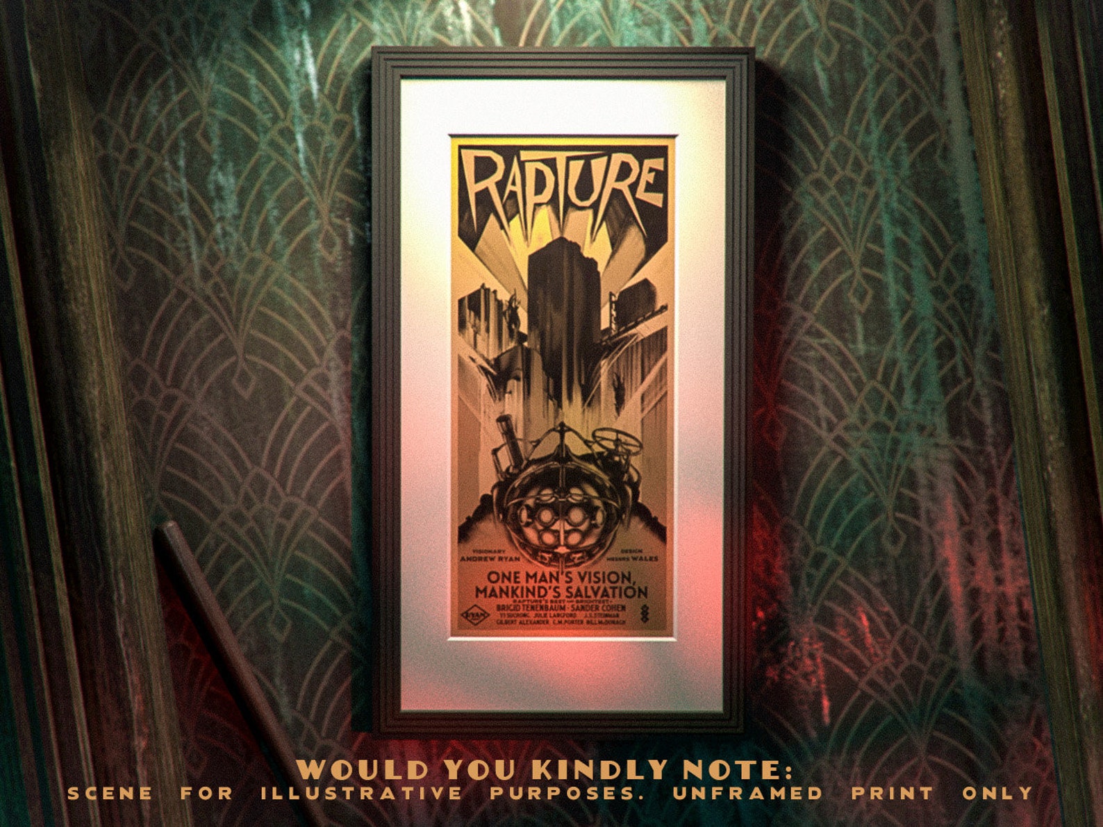 Bioshock Rapture Print Art Deco Vintage Style Poster - Etsy
