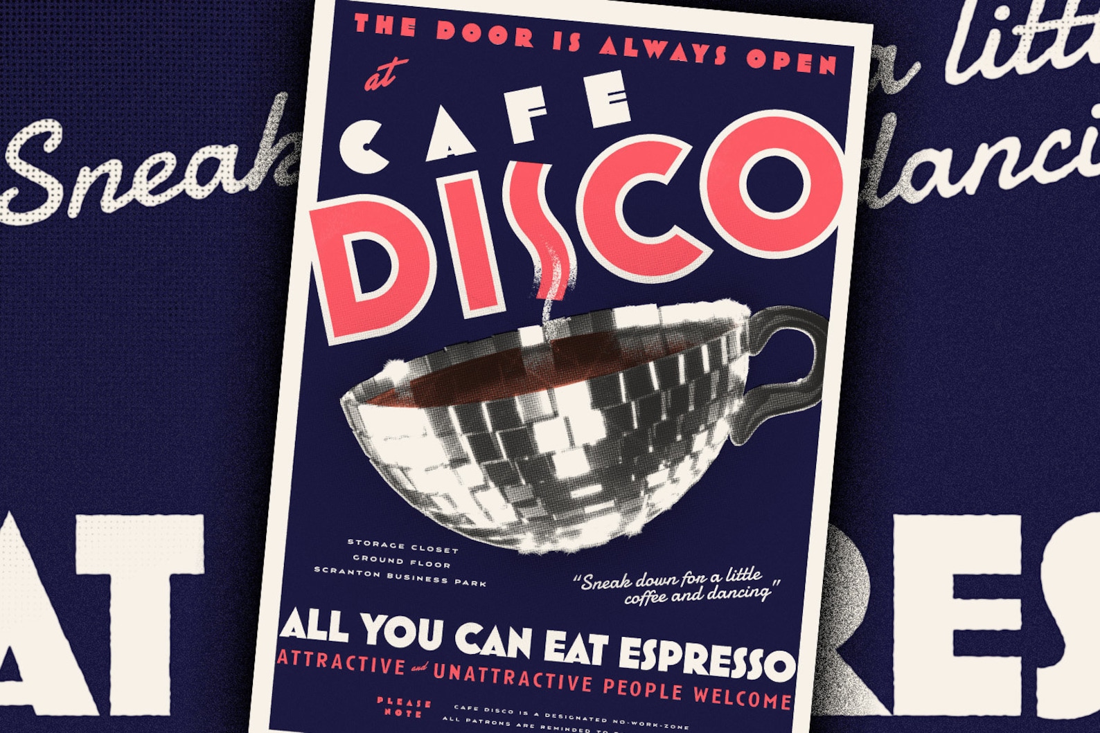 The Office Cafe Disco Poster Print Vintage Style Advertising - Etsy UK