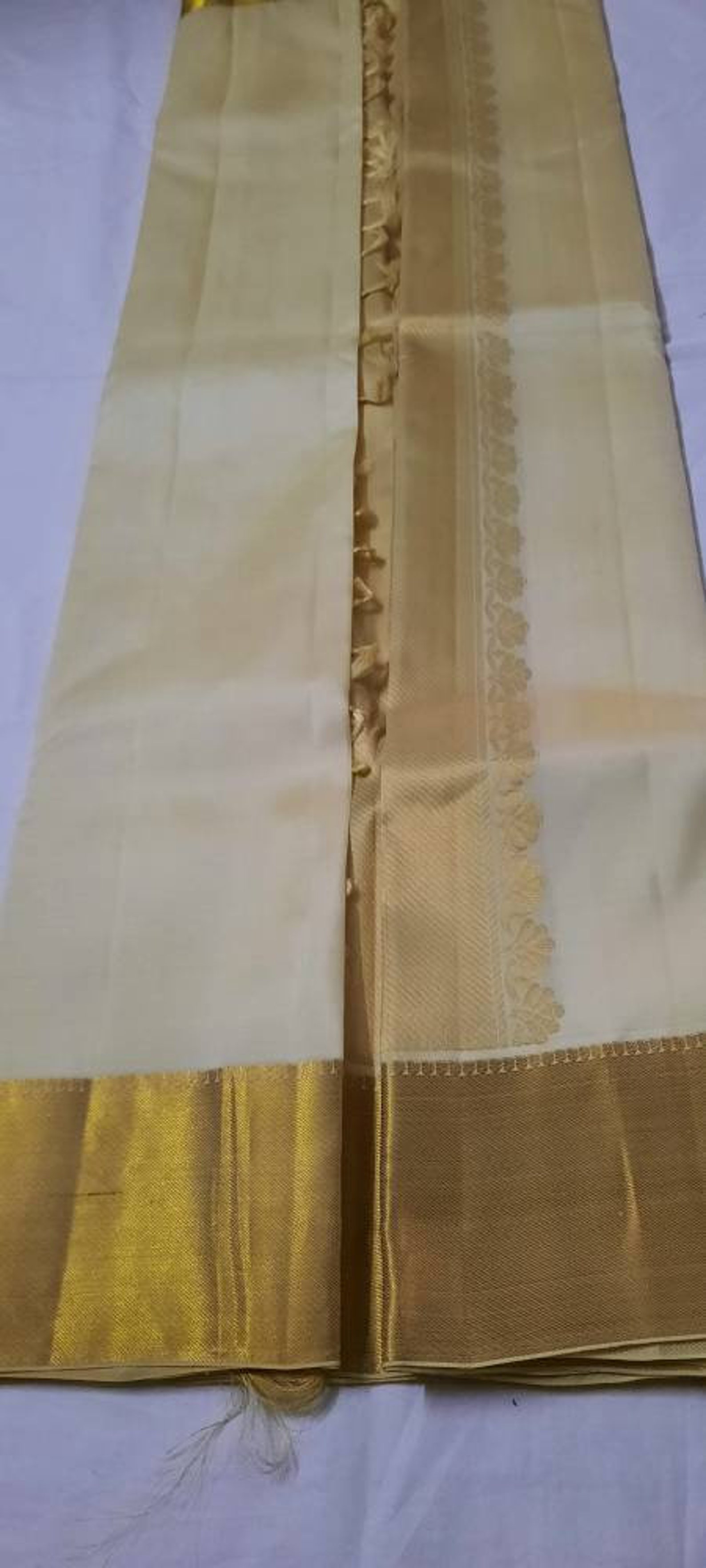 Traditonal Kerala Wedding Kasavu Saree Kanchipuram Pattu - Etsy