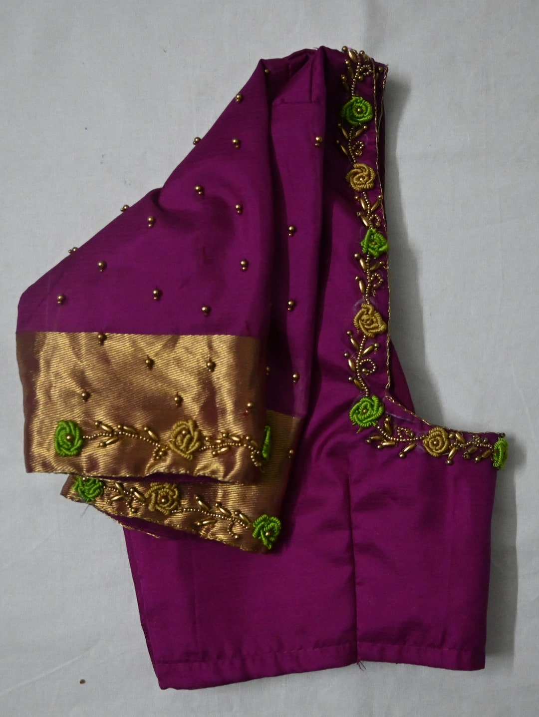 Aari Work Wedding Silk Saree Blouse - Beautiful Hand Embroidery Blouse ...