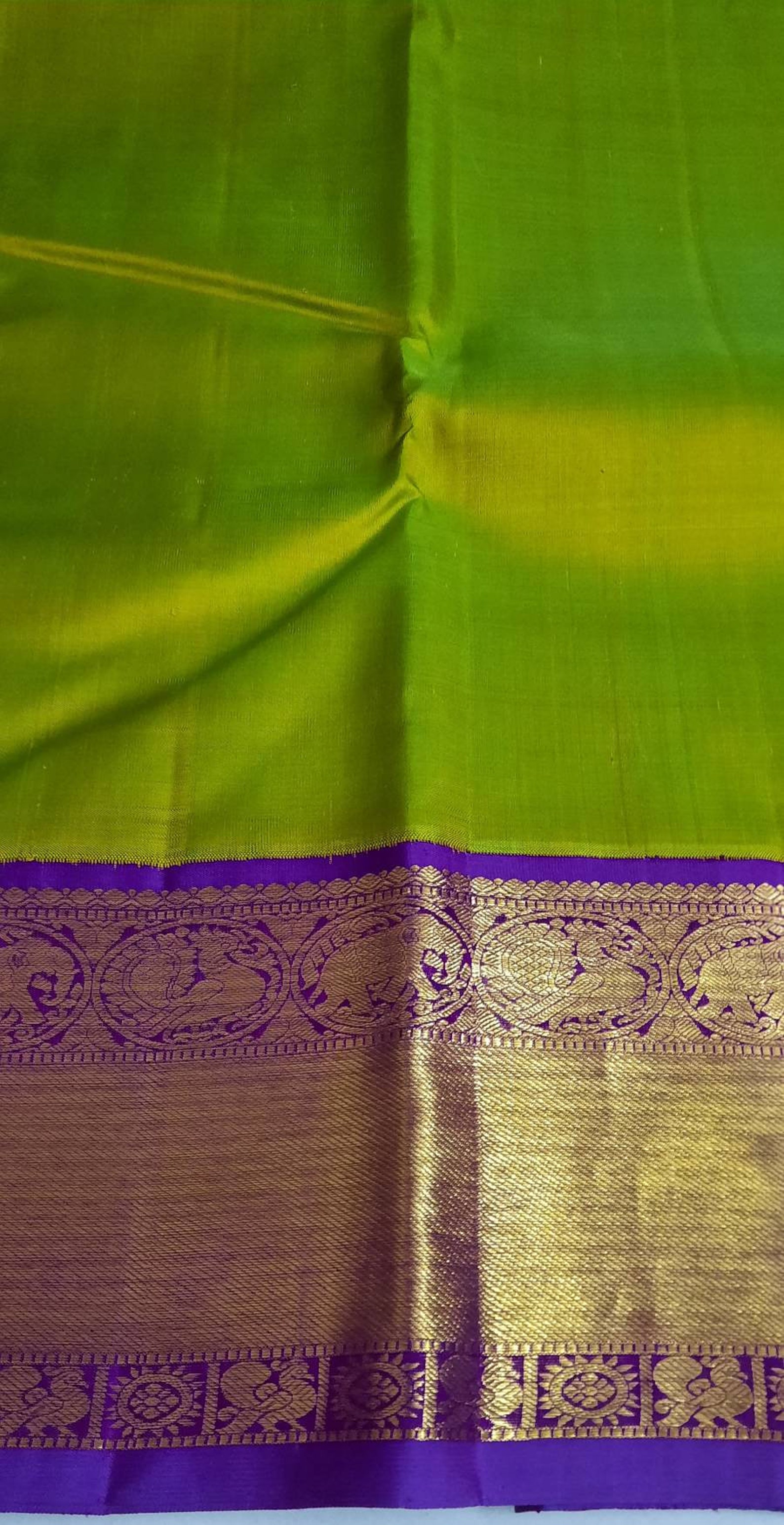 Light Green and Purple Pattu Pavadai for Girl Baby India | Etsy