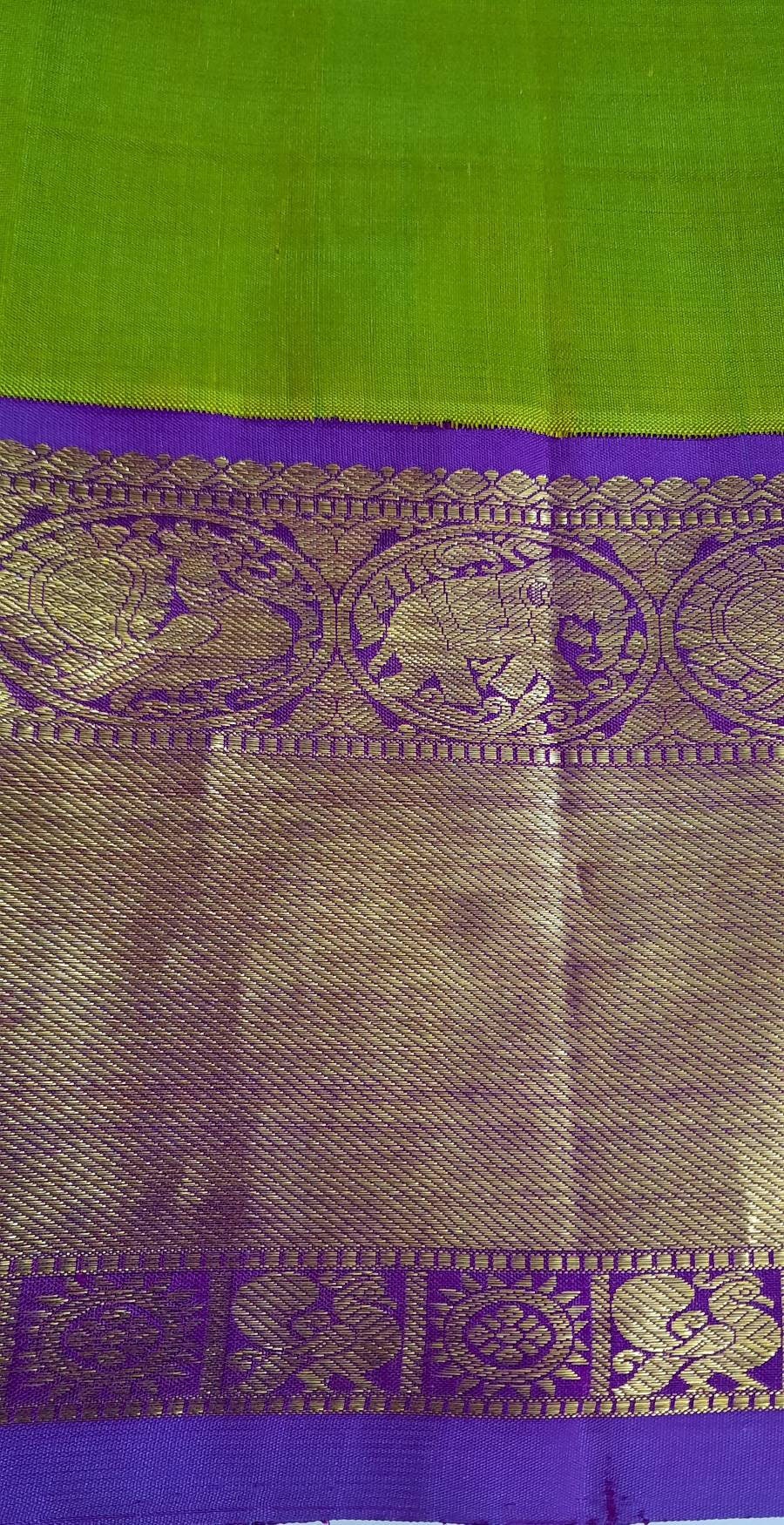 Light Green and Purple Pattu Pavadai for Girl Baby India | Etsy