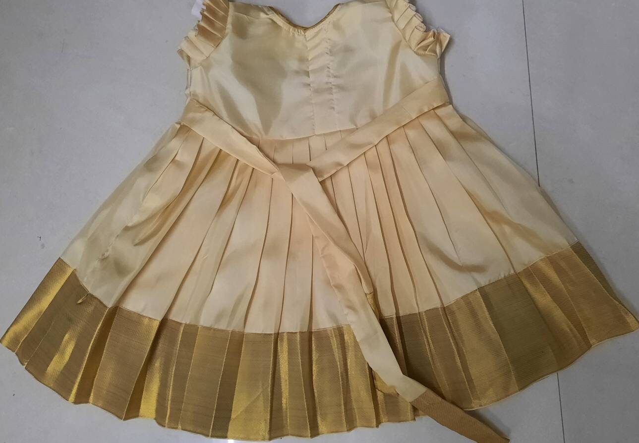 Traditional Indian Silk Frock for Girls Cradle Ceremony - Etsy