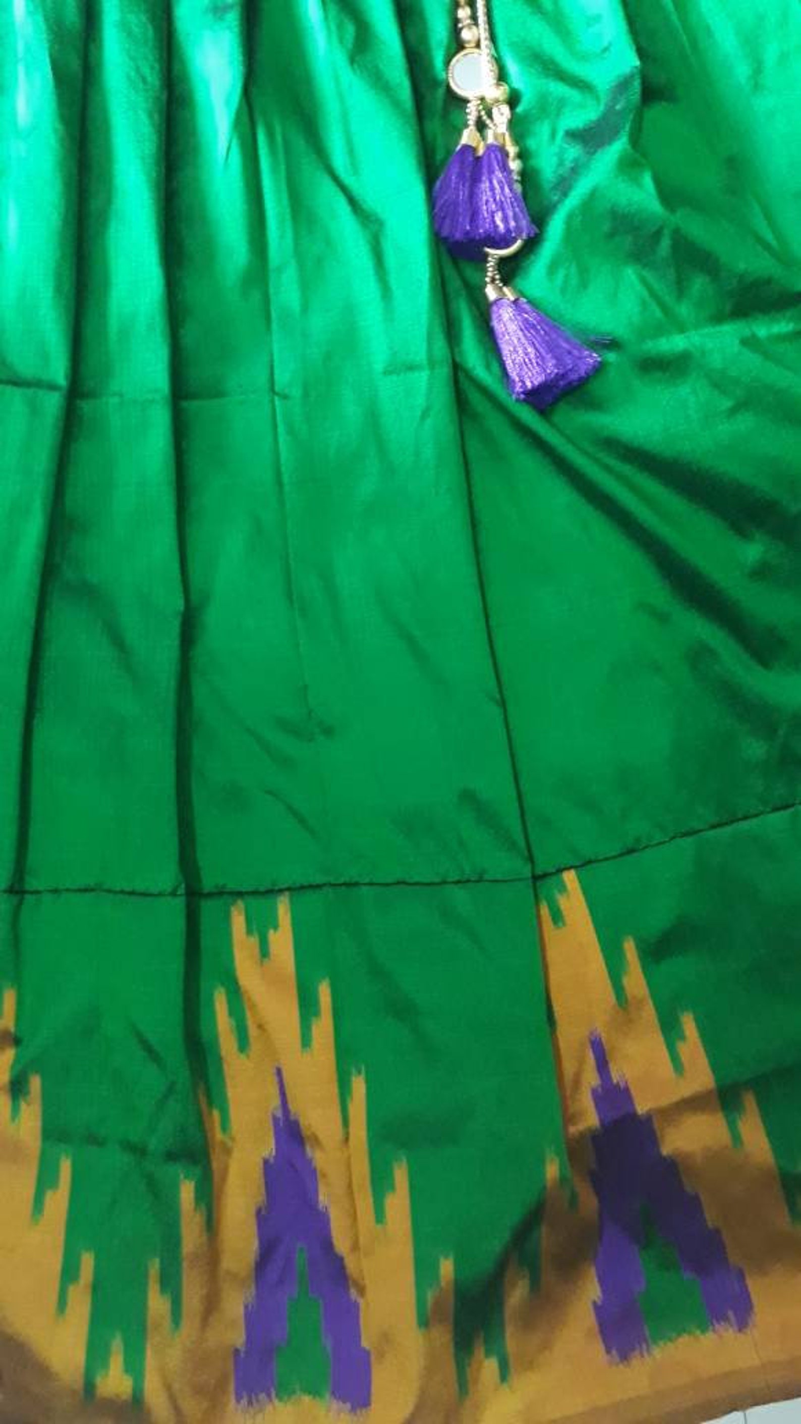 Indian Pochampalli Pavadai for Girls Traditional Wedding - Etsy