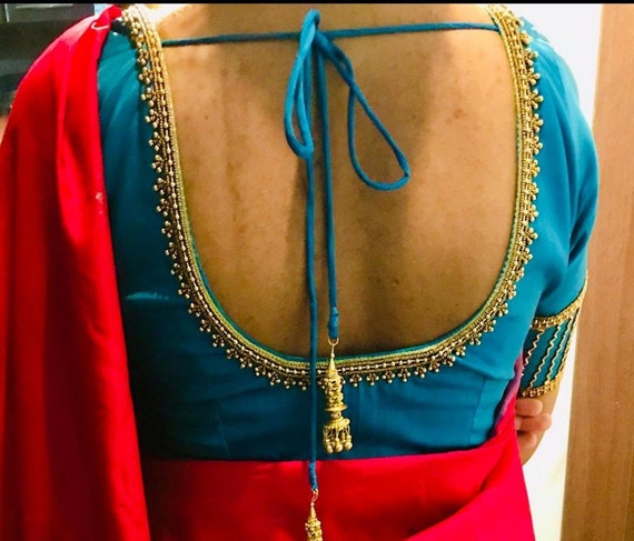 Blue and Green Double Shaded Blouse Availabe in All Colours | Etsy