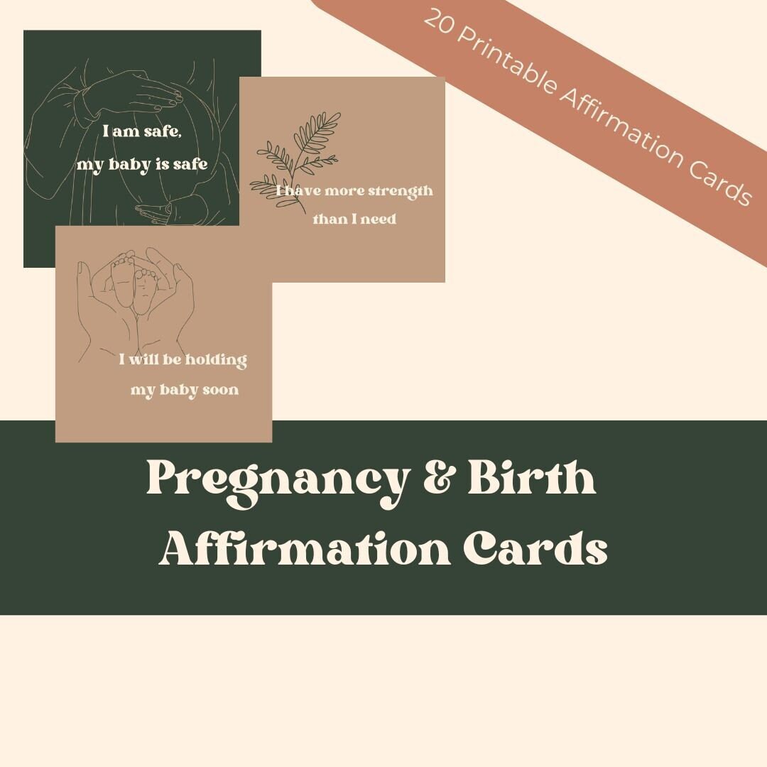 Birth Affirmation Cards | Printable Cards | Positive Birth Quotes ...
