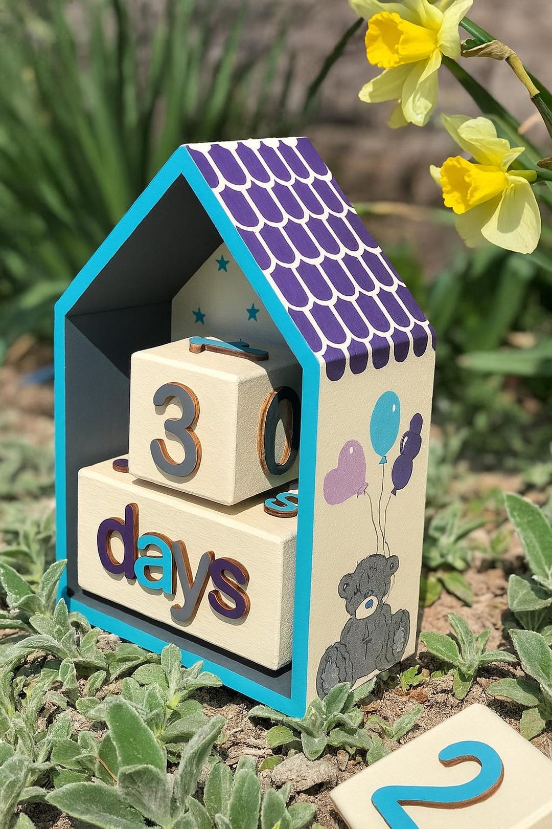 Baby Milestone Blocks: Solid Pine Photo Props, Newborn Gift - Etsy
