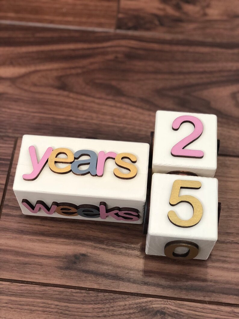 Baby Age Blocks, Milestone Blocks, Baby Milestones, Baby Blocks ...