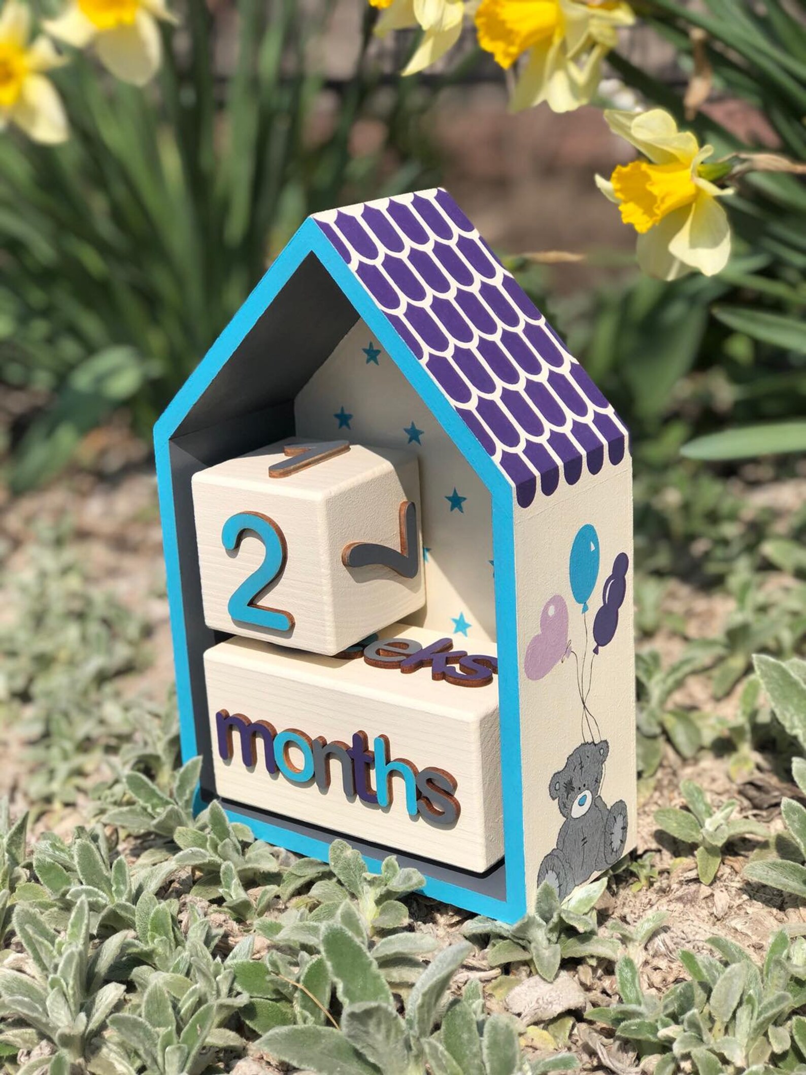 Baby Milestone Blocks: Solid Pine Photo Props, Newborn Gift - Etsy