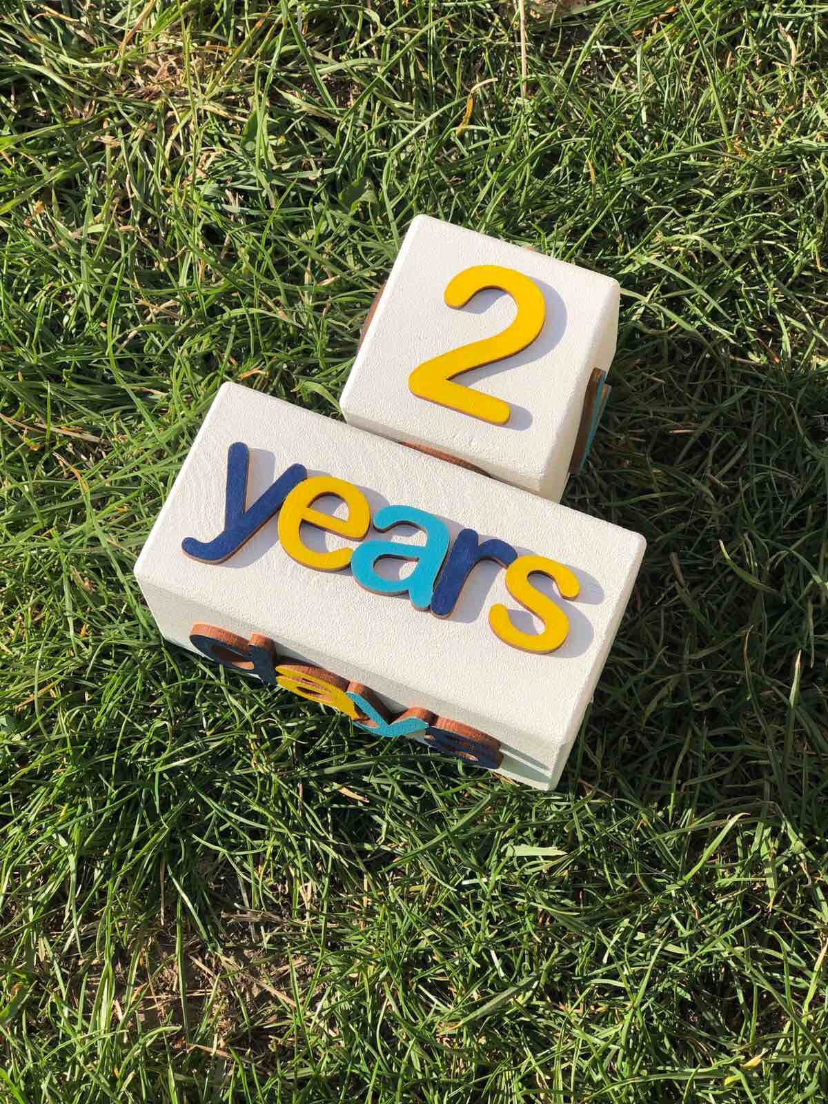 Baby Milestone Blocks: Solid Pine Photo Props, Newborn Gift - Etsy