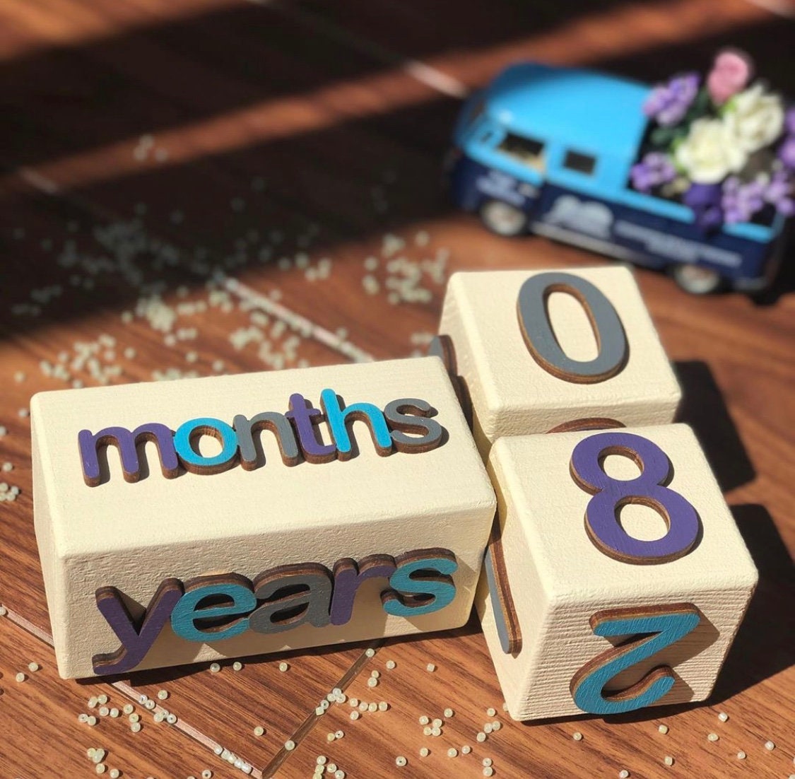 Baby Milestone Blocks, Baby Age Blocks, Color Milestone Blocks ...