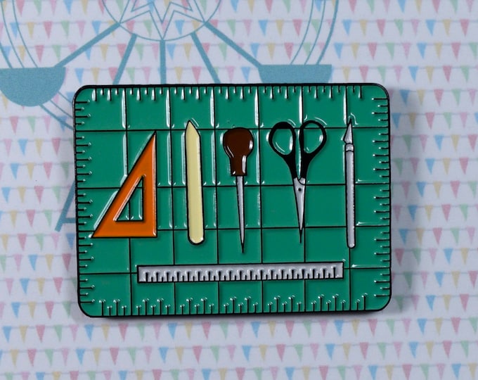 Book Artist Tool Kit Enamel Pin - Etsy