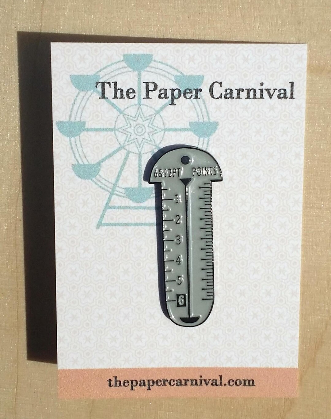 Pica Pole Letterpress Ruler Enamel Pin - to Scale! - Etsy