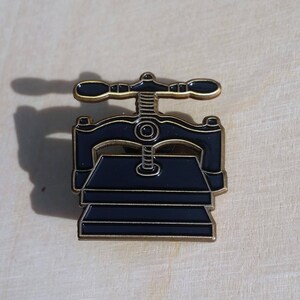 Nipping Press Bookbinding Tool Enamel Pin - Etsy