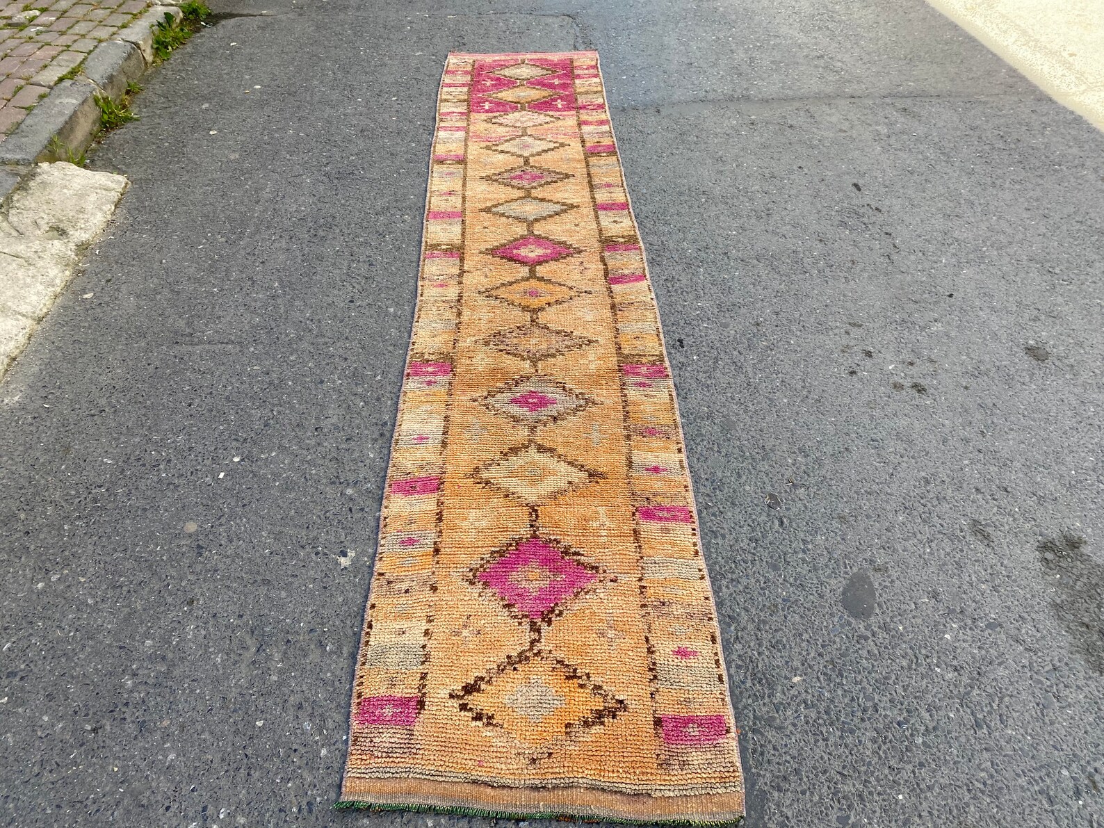 Orange Runner Oriental Rug Hallway Rug 119x24 Ft - Etsy