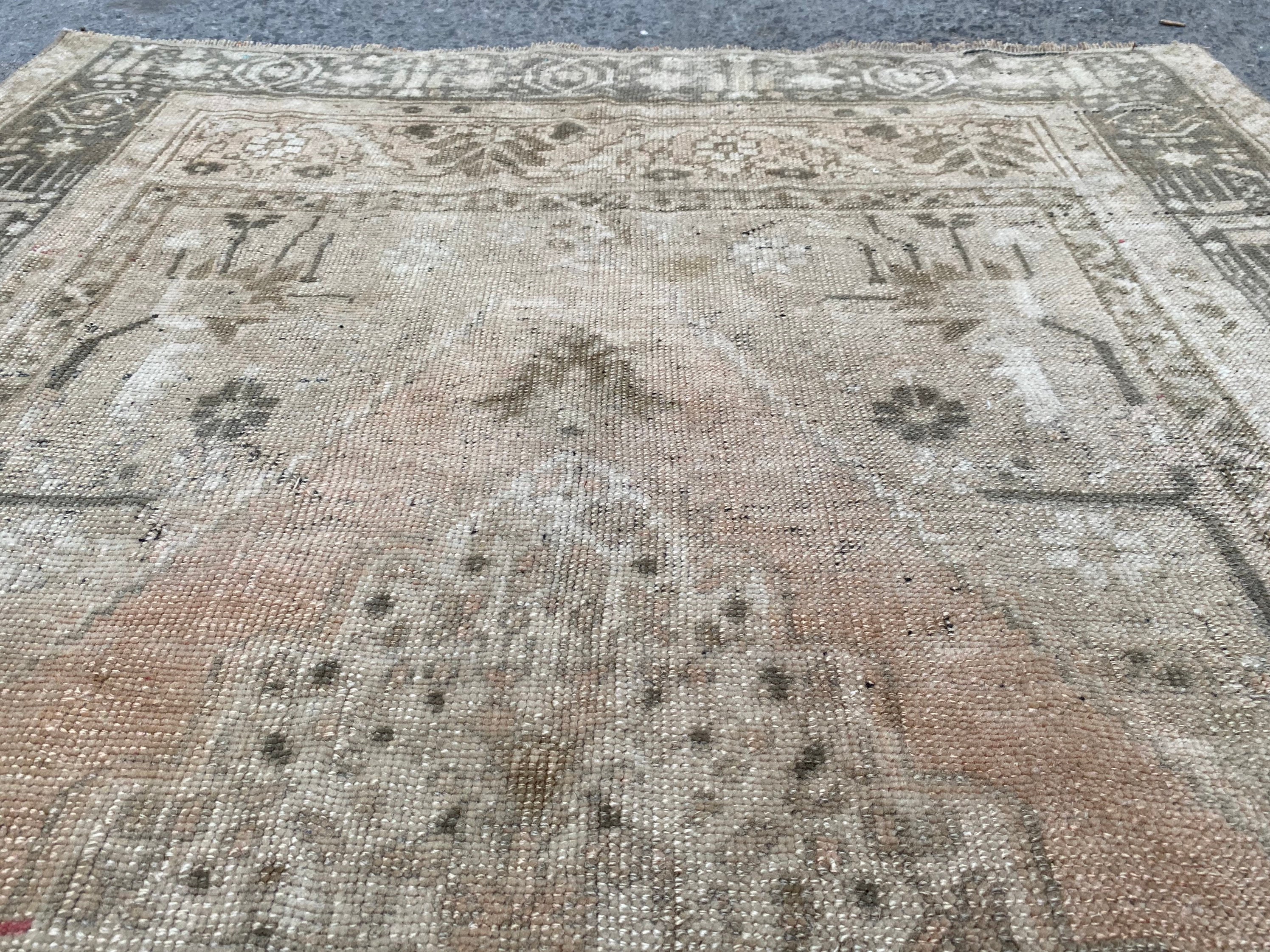 Brown Rug Aztec Oriental Rug 74x41 Ft Turkish Vintage - Etsy