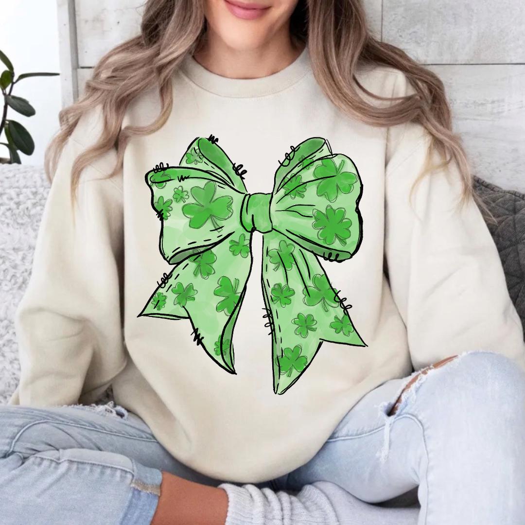 Coquette Patrick Day Bow PNG, Shamrock Lucky Bow, St Patricks Day Shirt ...