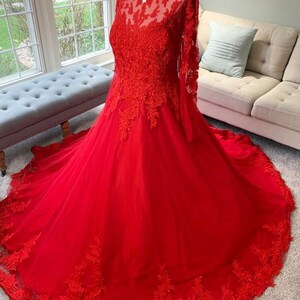 Alternative Red Wedding Dress - Etsy