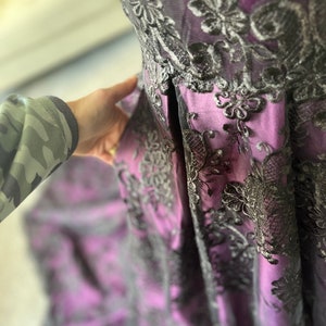 Marissa J Purple and Black Wedding Dress With Removable Train, 2 in 1 ...