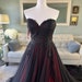 Taylor Dark Red and Black Wedding Dress, Ombre Colored Wedding Dress, Halloween Wedding Dress ...