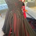 Taylor Dark Red and Black Wedding Dress, Ombre Colored Wedding Dress, Halloween Wedding Dress ...