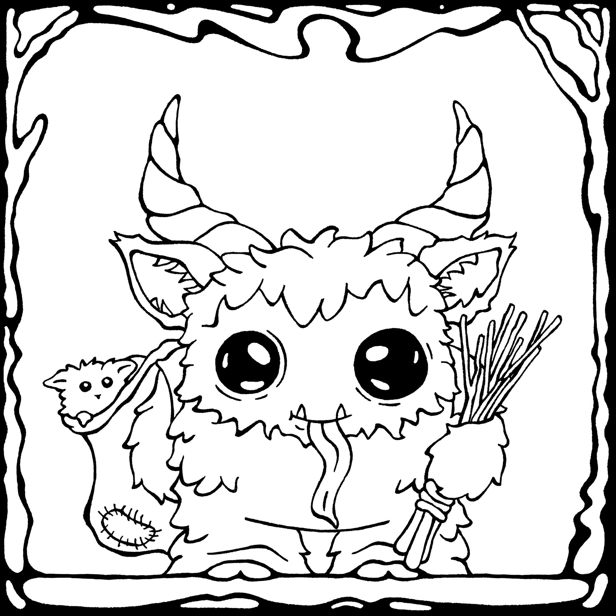 Kenneth the Krampus Coloring Page Download by Furbeast Forest - Etsy