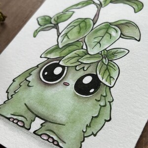 BASIL BEAST 5x7 PRINT of Original Watercolor/graphite by Furbeast ...