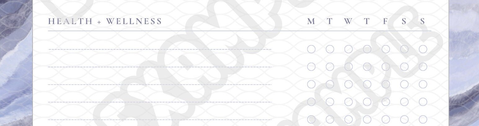 Habit Tracker DIY Planner Printable Digital Copy Purple Marble - Etsy