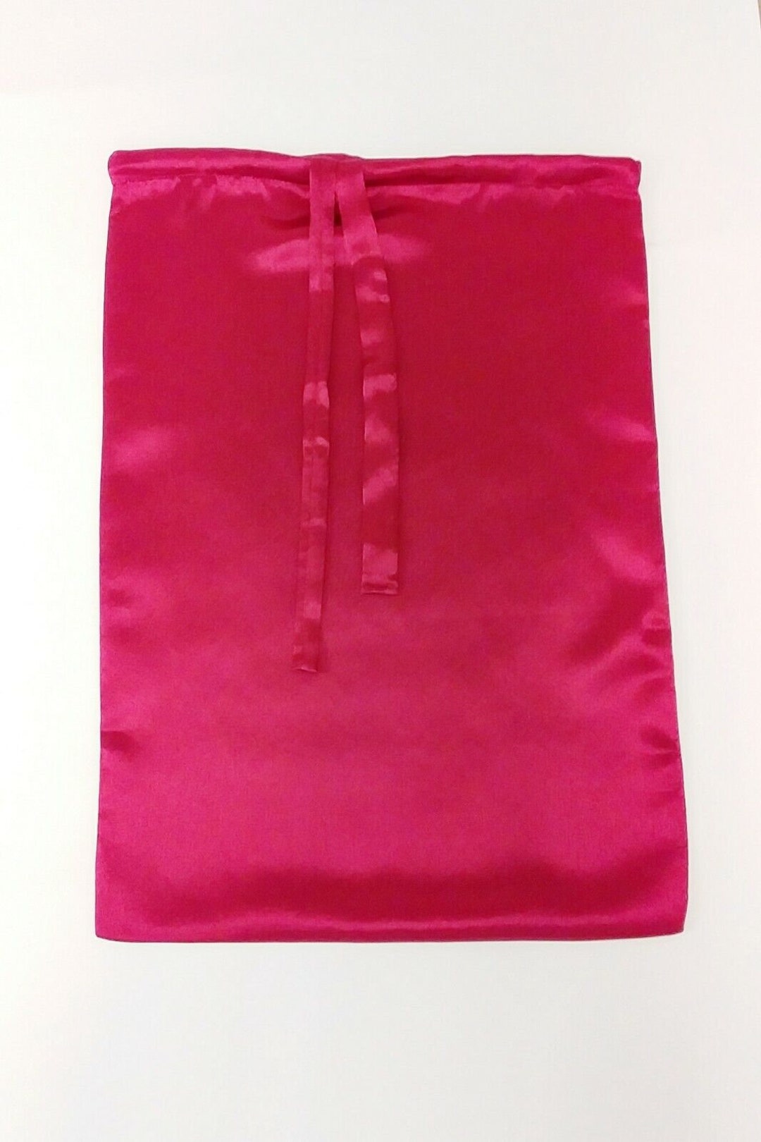Large Satin Bag Red 45x33 Cm Gift Drawstring Reusable XXL Pouch - Etsy