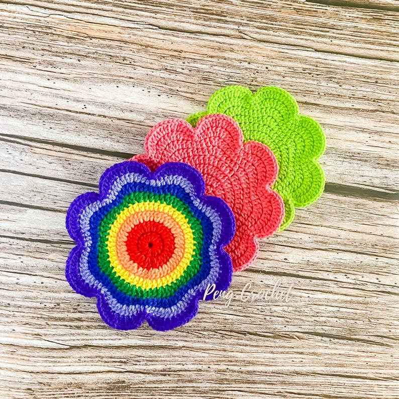 Flower Coaster Crochet Pattern PDF - Etsy
