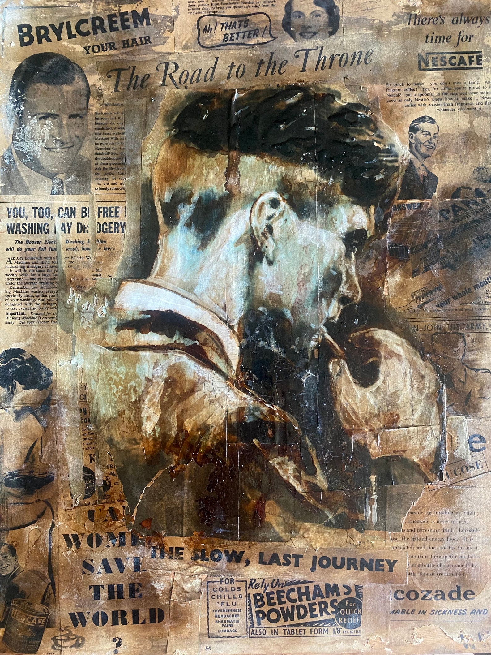 Tommy Shelby Peaky Blinders Coffee Art on Vintage Genuine 30’s/40’s ...