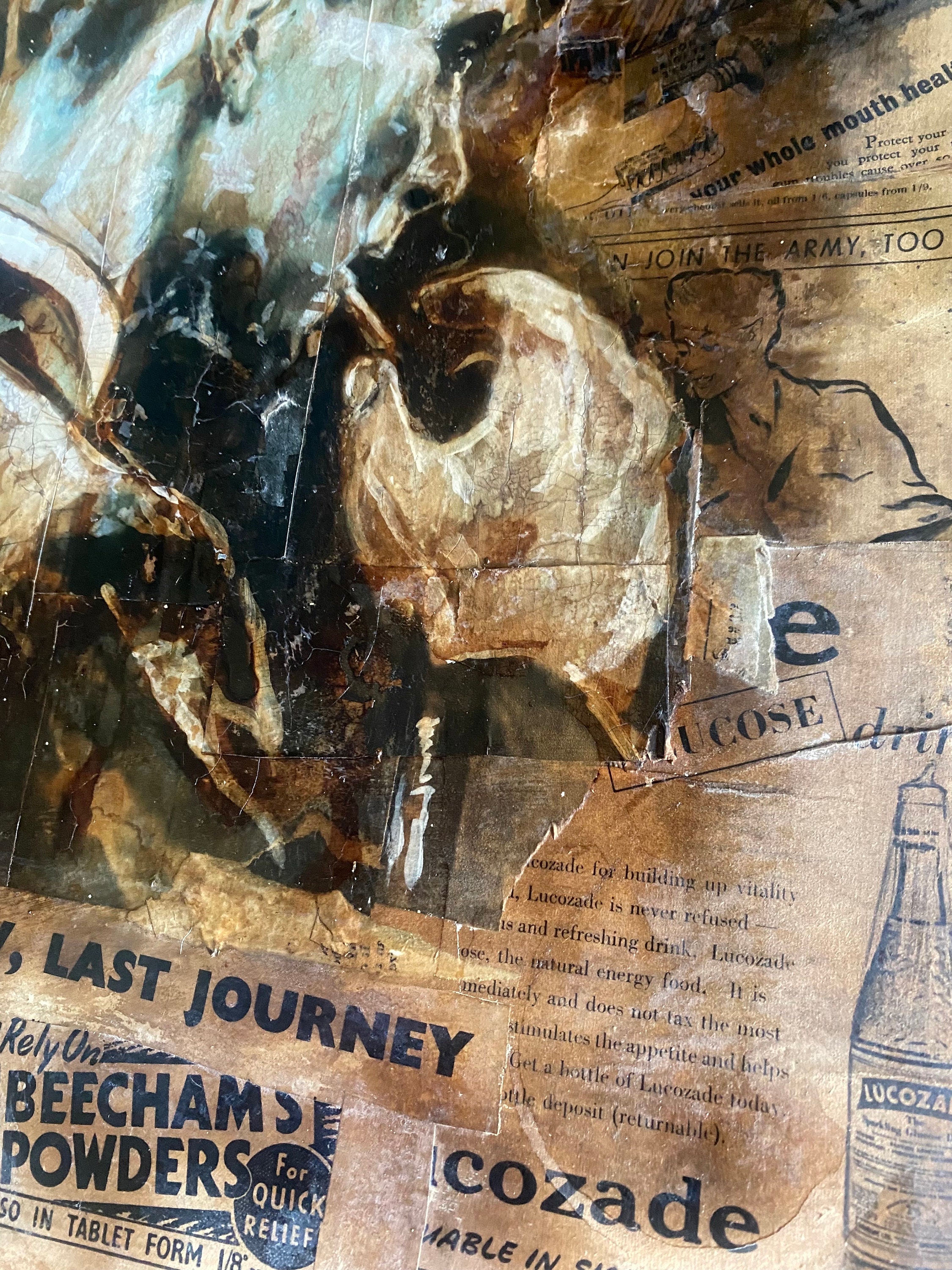 Tommy Shelby Peaky Blinders Coffee Art on Vintage Genuine 30’s/40’s ...