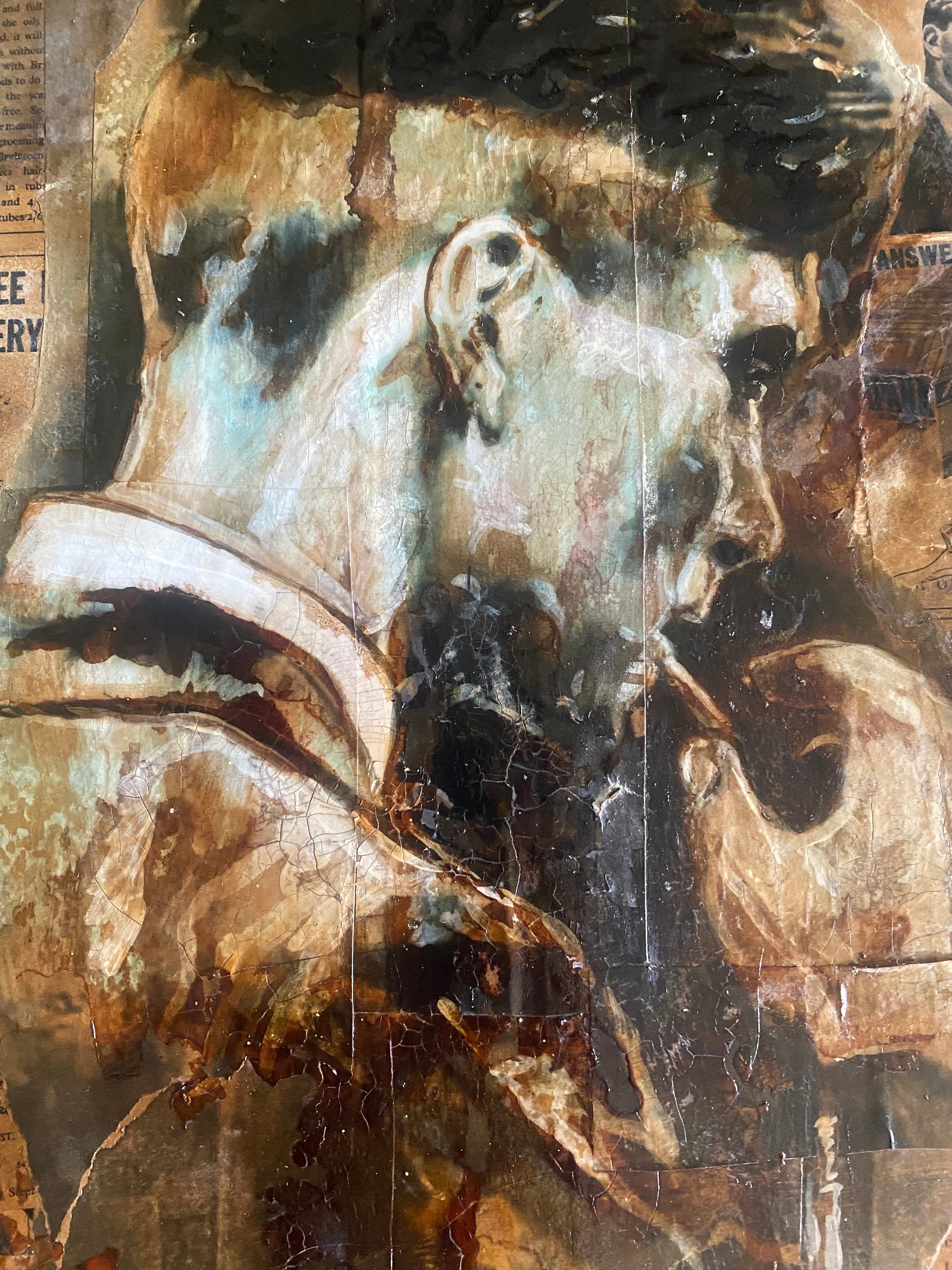 Tommy Shelby Peaky Blinders Coffee Art on Vintage Genuine 30’s/40’s ...