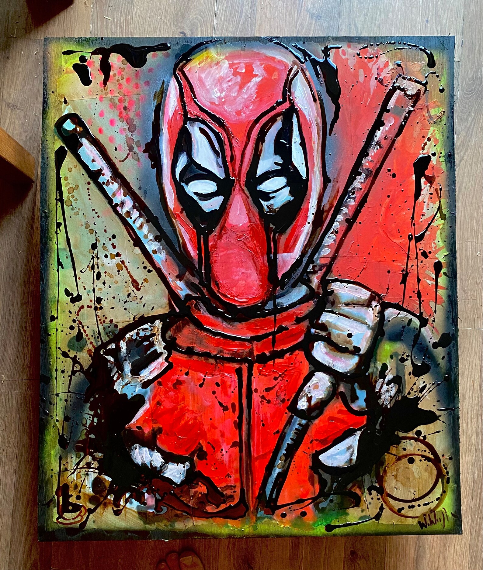 Deadpool Coffee Art Painting Wrightcoffeeartist Ryan Reynolds Painted ...