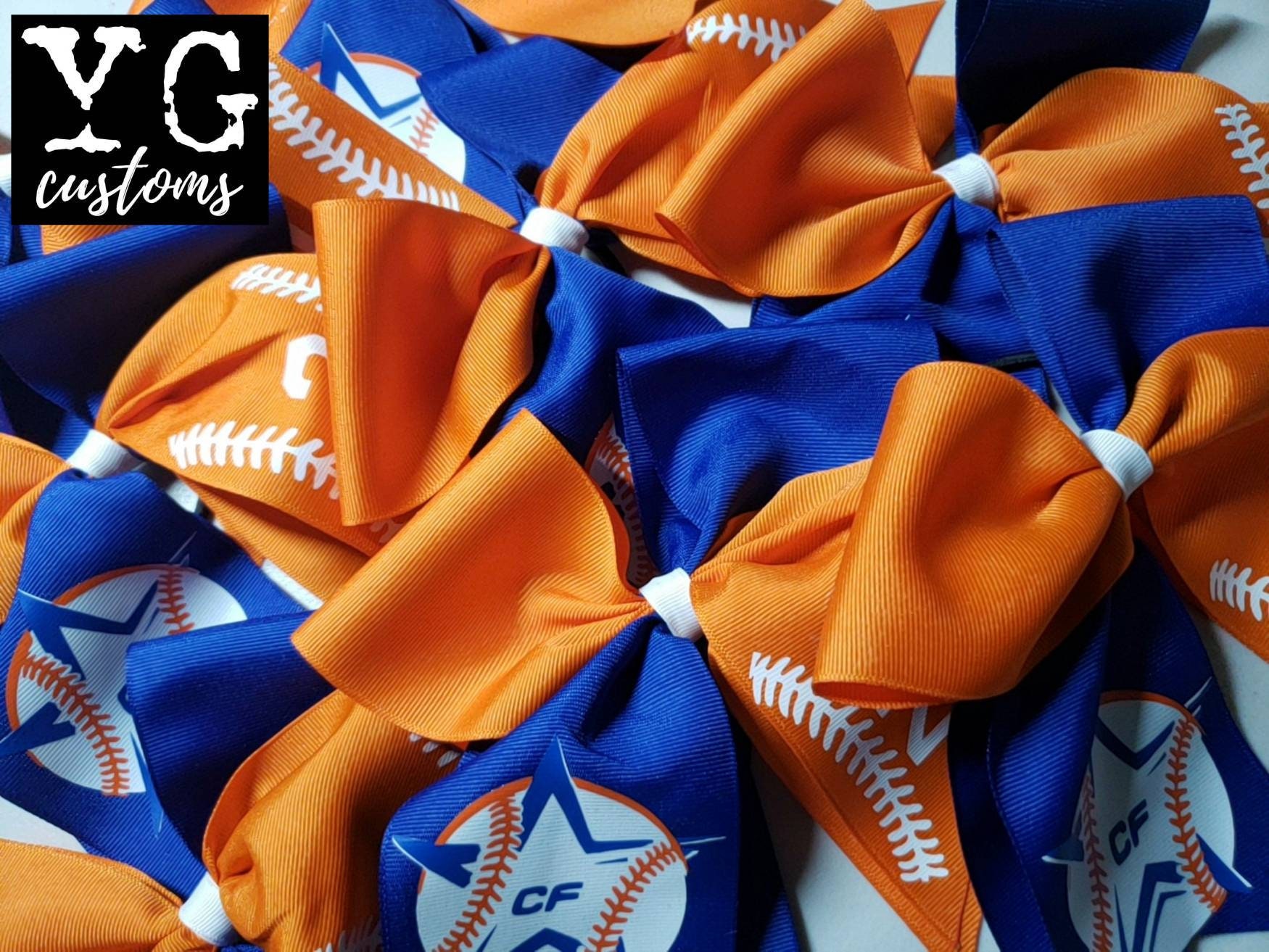 CUSTOM Dual Ribbon Softball Bow Tick Tock Design Your Own - Etsy