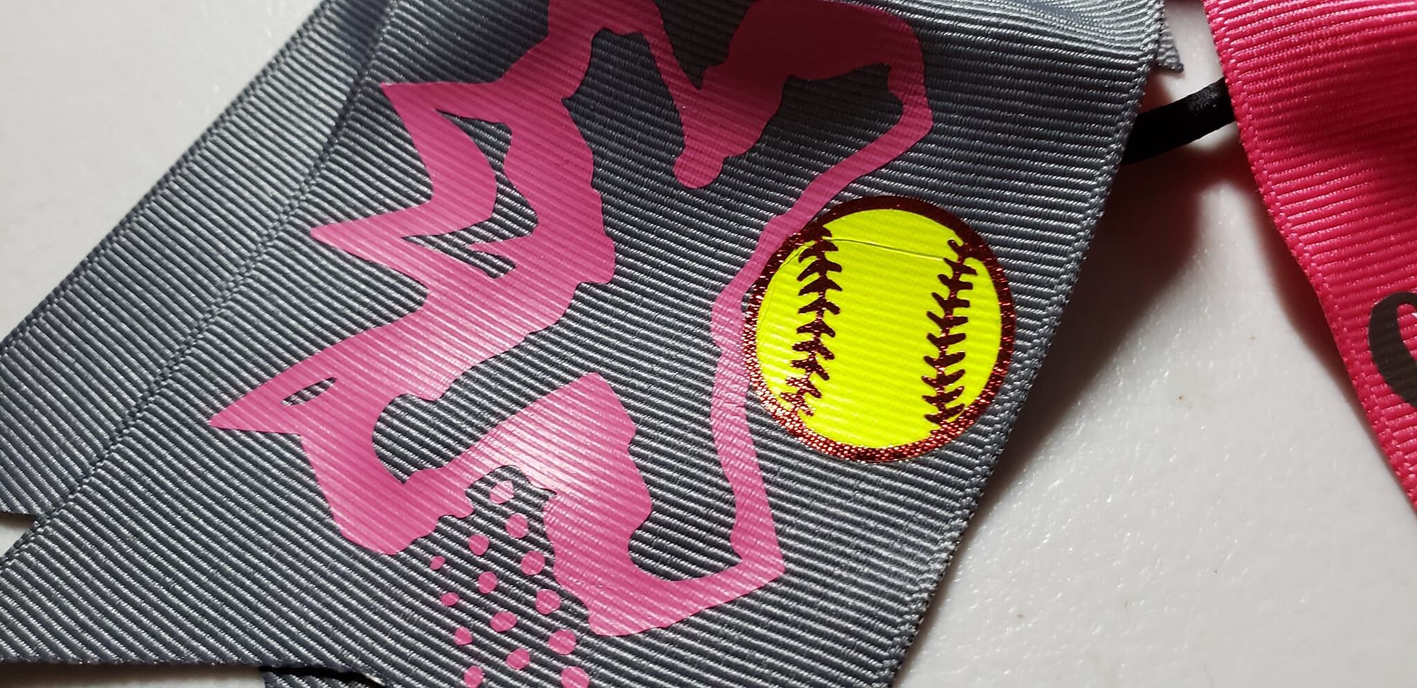 CUSTOM Dual Ribbon Softball Bow Tick Tock Design Your Own - Etsy