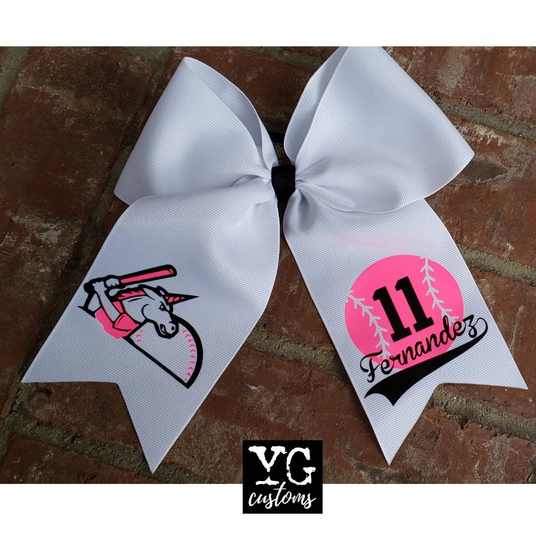 CUSTOM Softball Bow Design Your Own 6 Inch Bow Goody - Etsy