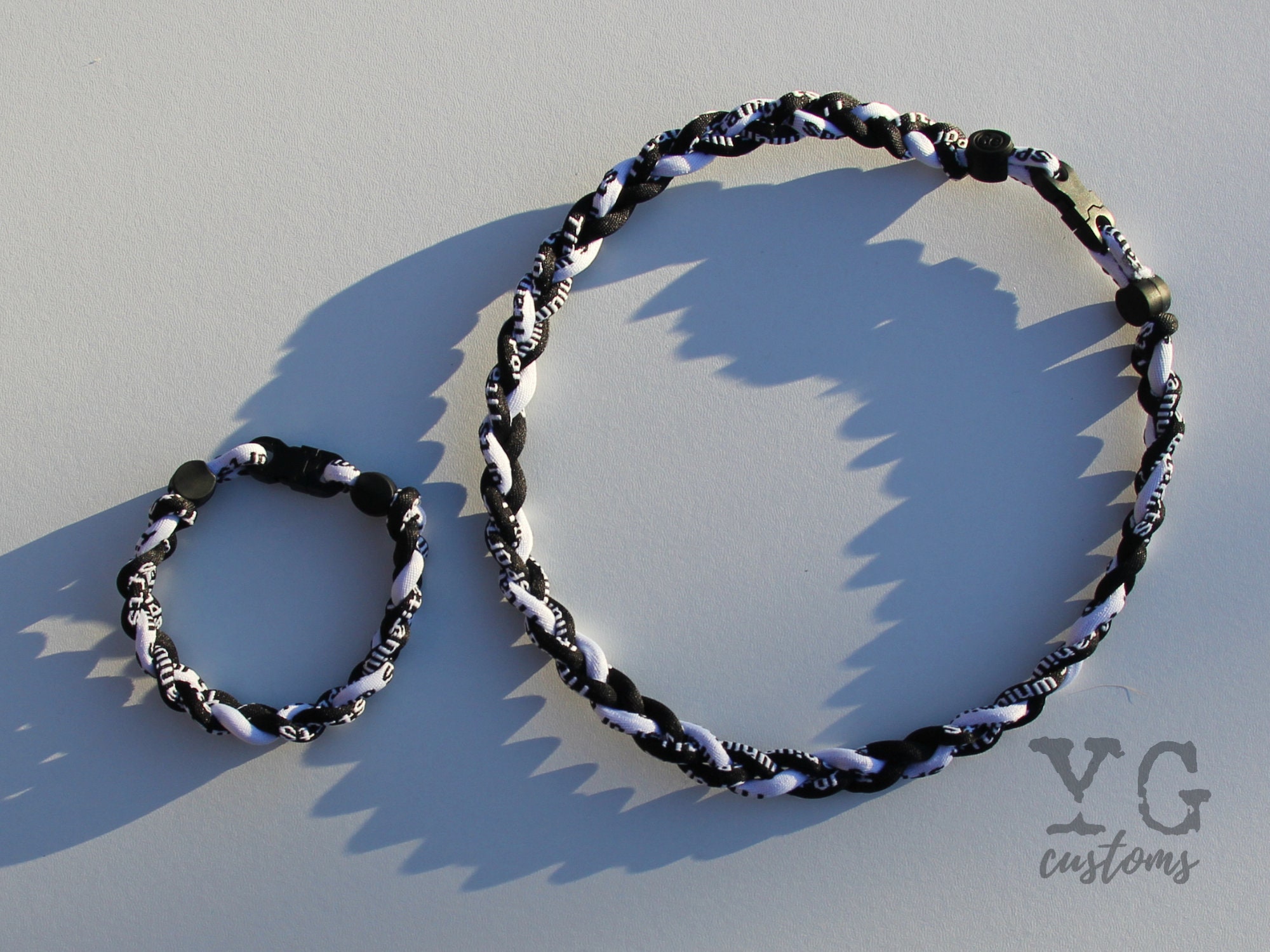 Titanium 3 Rope Braided Sports Necklace Custom Bracelet - Etsy