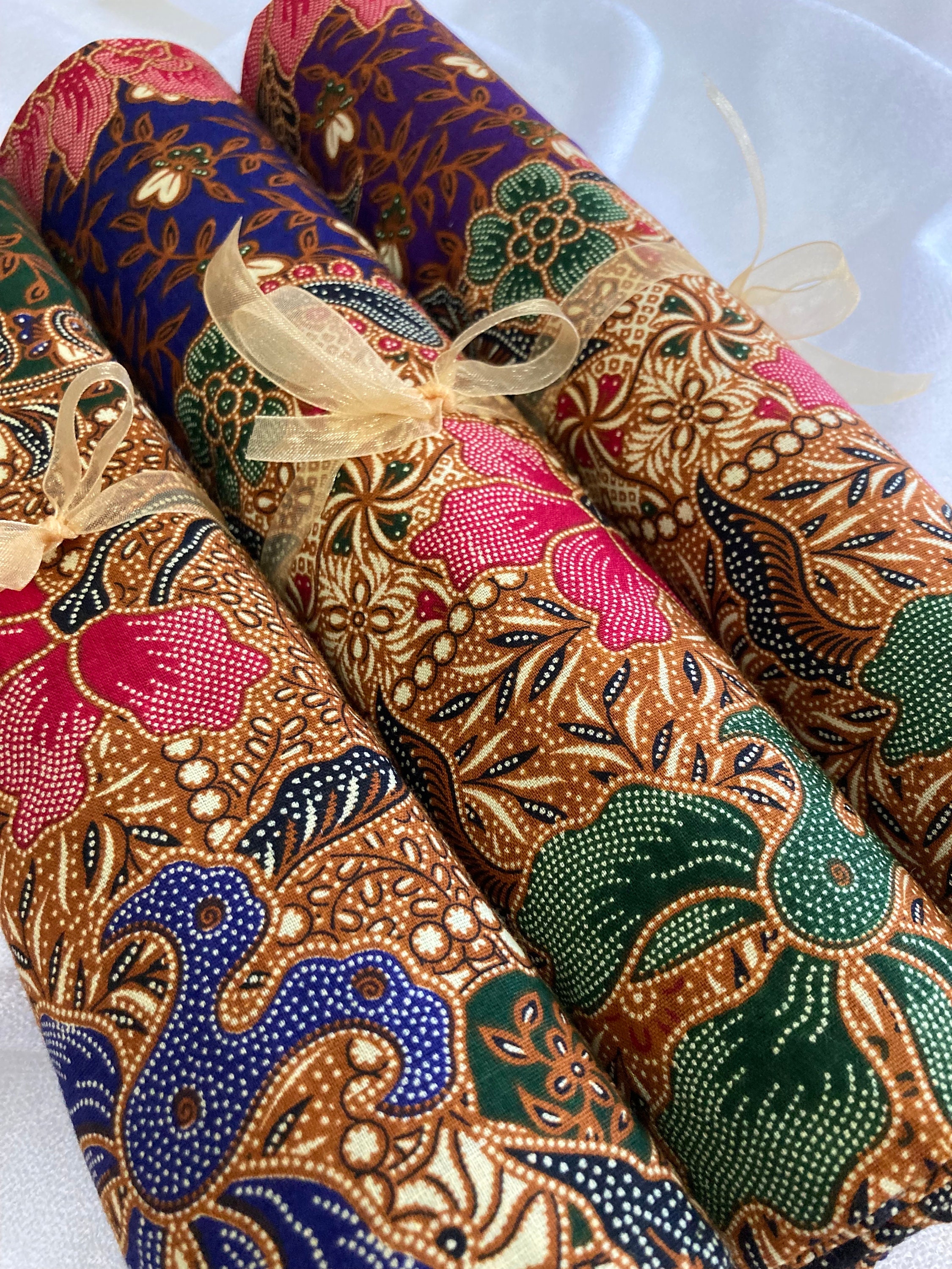 Set of 3 - Mix & Match Authentic Malaysian Hand Stamped Batik - Etsy