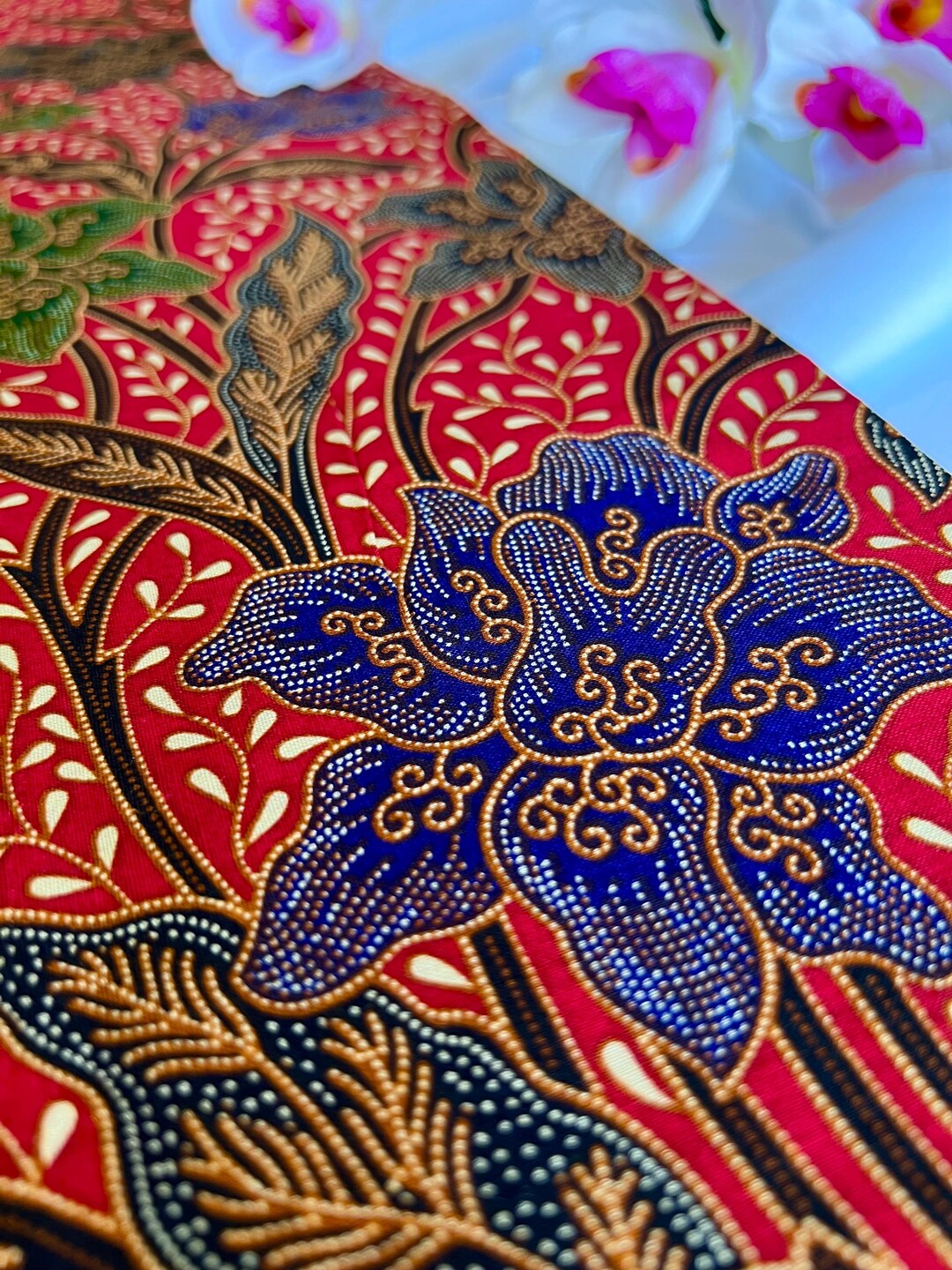 Shahada - Authentic Malaysian Hand Painted Batik (red) - Etsy