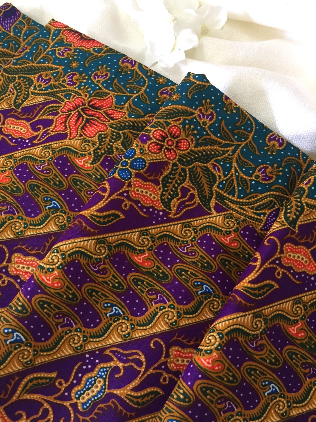 Zaryn - Authentic Malaysian Hand Painted Batik (purple) - Etsy