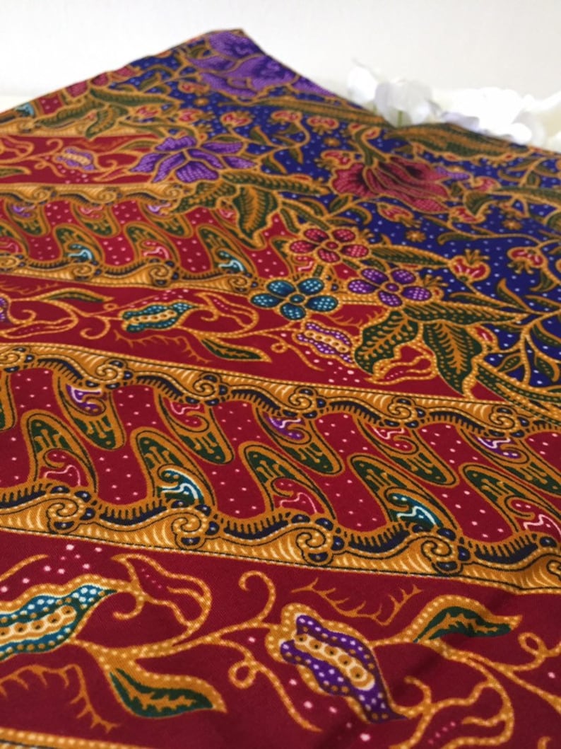Zaryn - Authentic Malaysian Hand Painted Batik (red) - Etsy