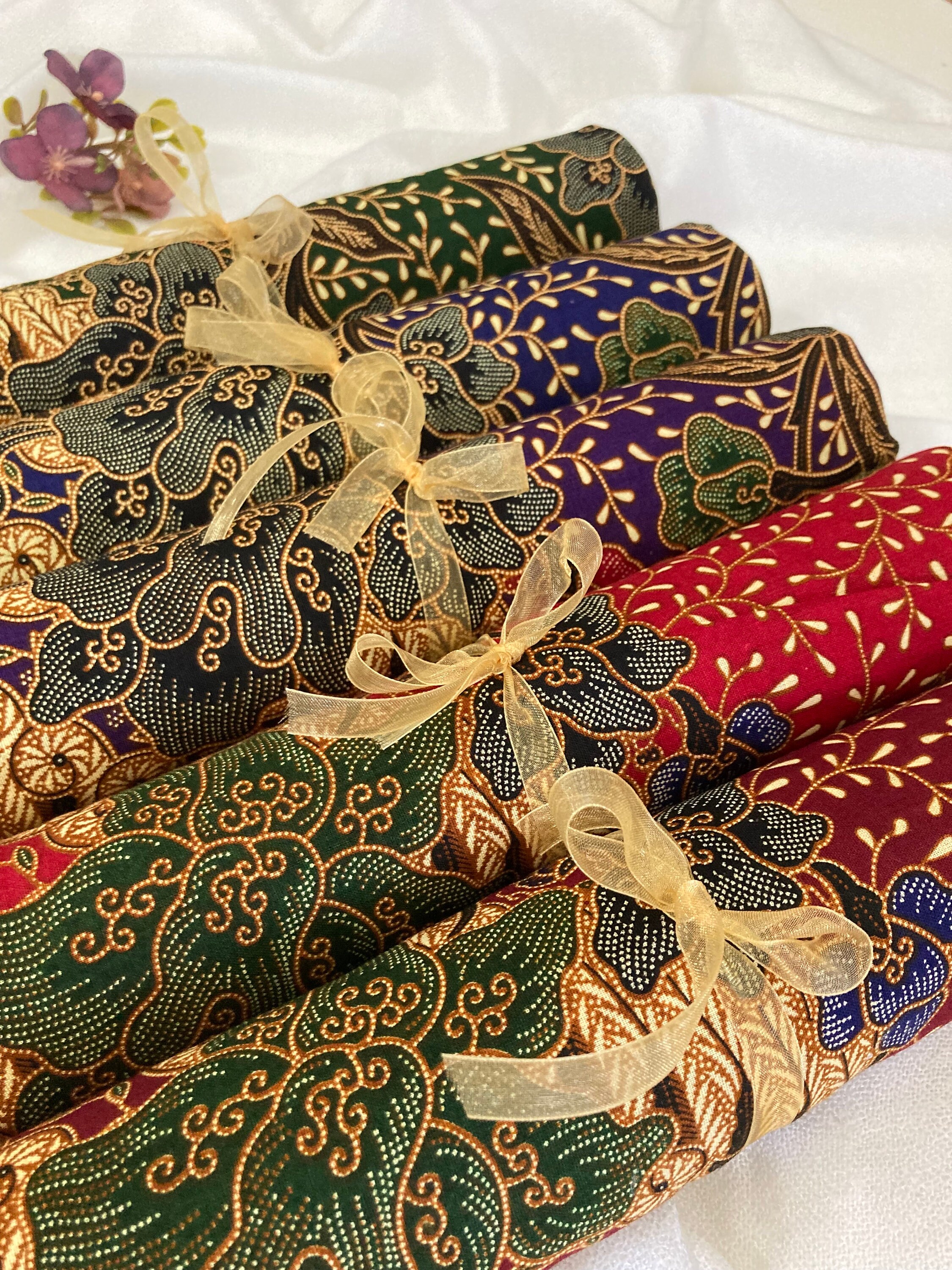 Shahada Set of 5 Authentic Malaysian Hand Stamped Batik - Etsy