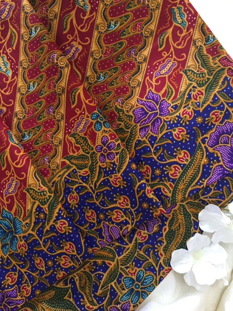 Zaryn - Authentic Malaysian Hand Painted Batik (red) - Etsy