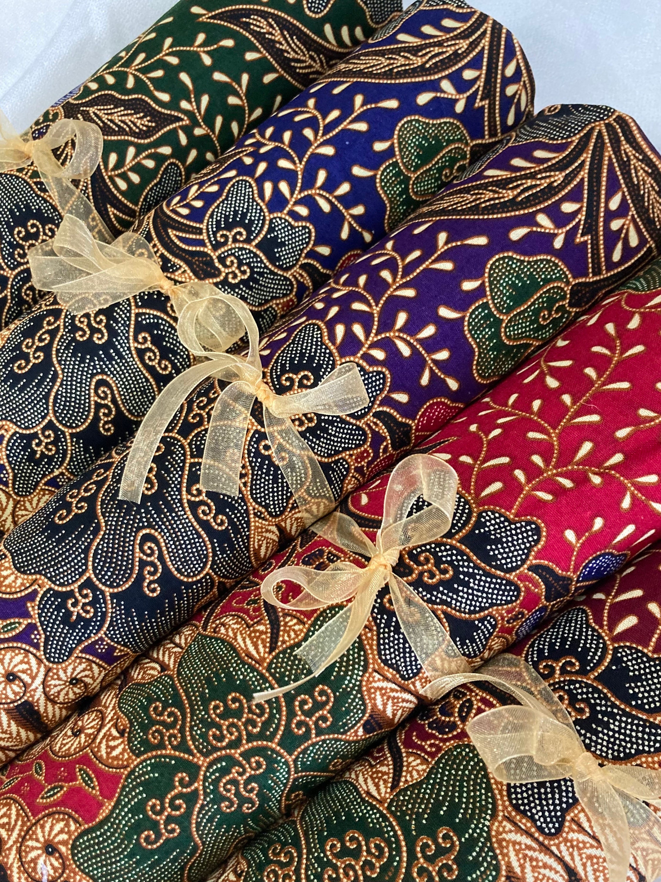 Shahada Set of 5 Authentic Malaysian Hand Stamped Batik - Etsy