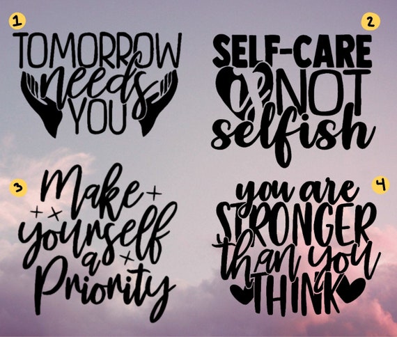 Mental Health Awareness Self Care Variety Vinyl Decals | Etsy