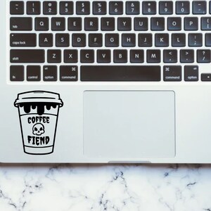 Coffee Fiend Vinyl Decal - Spooky Coffee Lovers Decal - Etsy