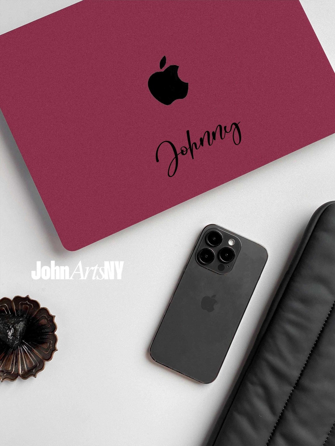 Personalized Frosted Wine Red MacBook Case Cover - Etsy