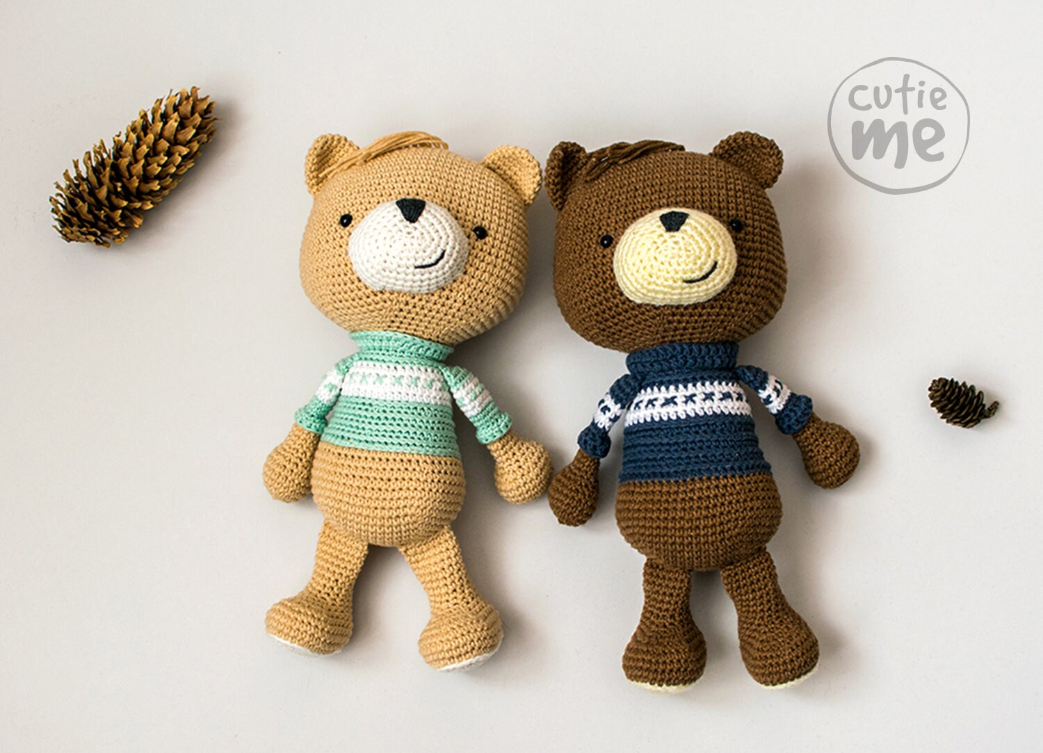 PATTERN Andy the Bear. PDF Crochet Bear Pattern Cute Crochet - Etsy