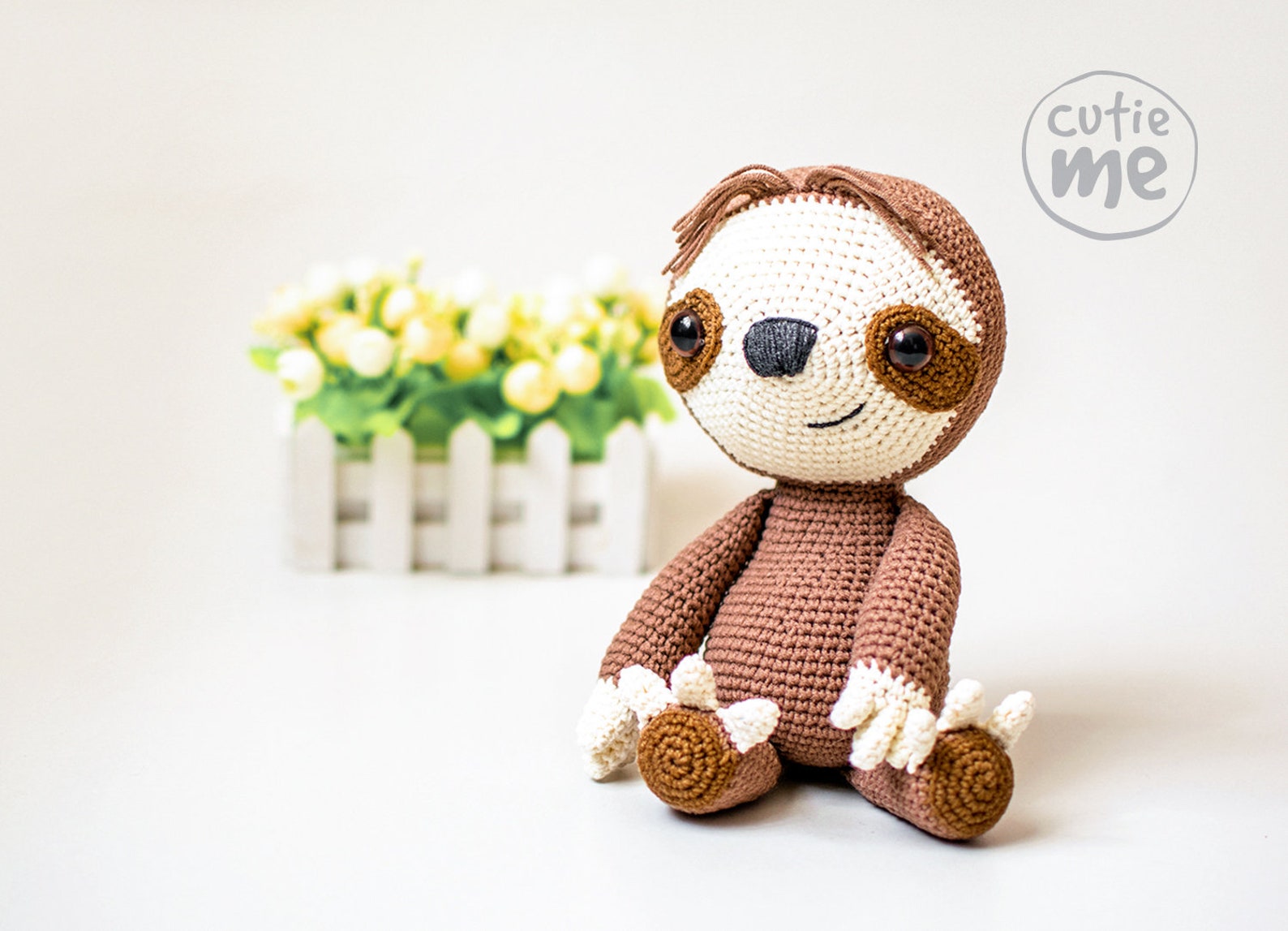 PATTERN Sam the Sloth. PDF Crochet Sloth Pattern Cute - Etsy